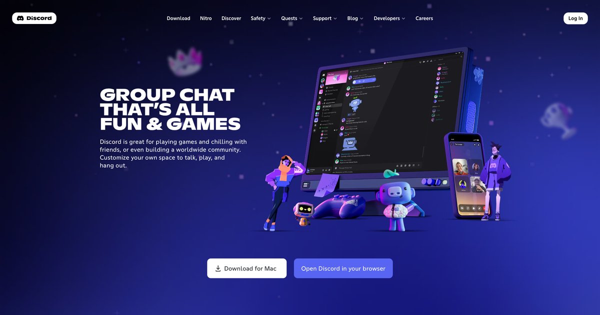Discord - Communication Website Colour Palette & Design | UIColours